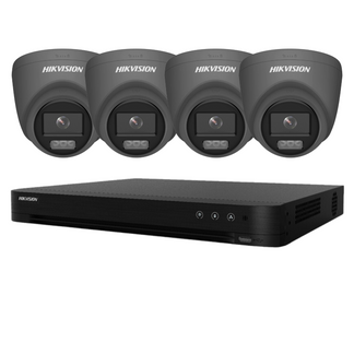 5mp 4ch Hikvision ColorVu System 4x 24hr Colour POC DVR Camera Kit ...