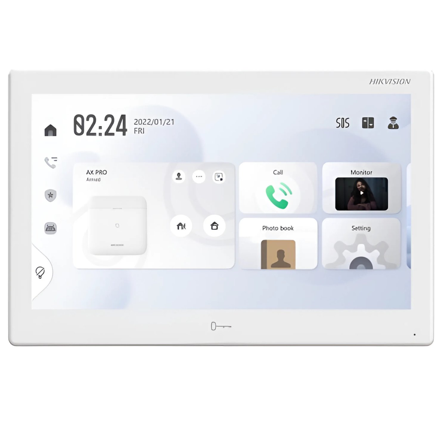 Hikvision DS-KH9510-WTE1-B 10-Inch Touch Screen Indoor Video Intercom ...