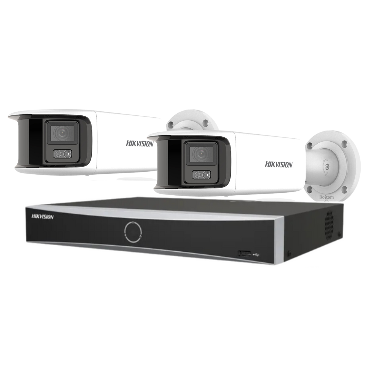 Hikvision CCTV kit, 2 x 8mp Panoramic Dual Camera, Colorvu, Acusense ...