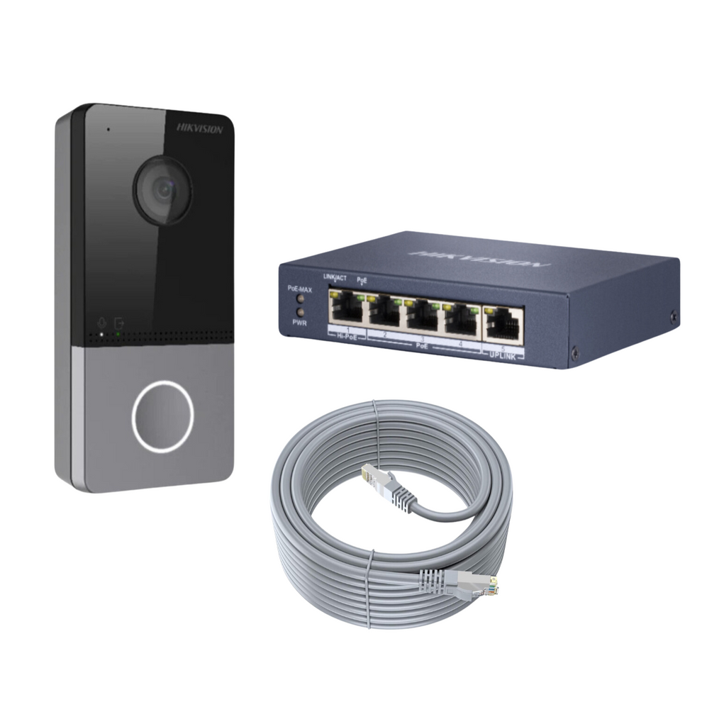 Hikvision Doorbell Video Intercom Door Station Easy Install Kit – BCE ...