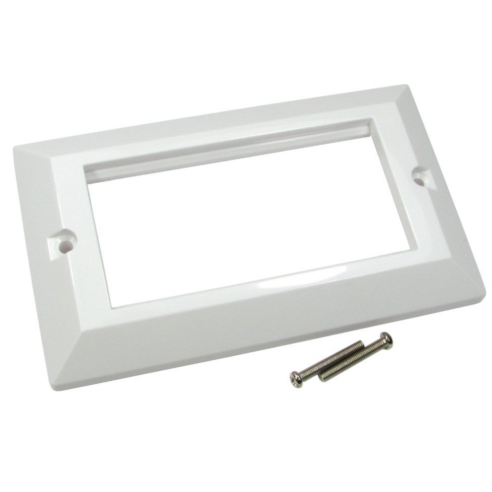 4-Port Bevelled Double Gang Faceplate for RJ45 Modules | Compatible wi ...