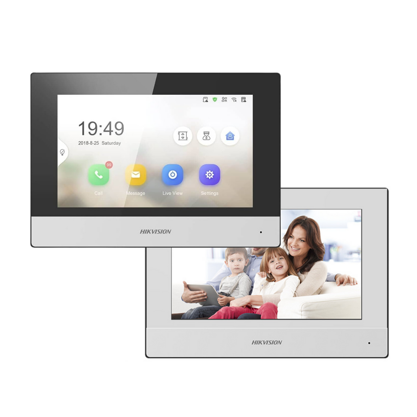 Hikvision DS-KH6320-WTE1 7-Inch Touch Screen Indoor Video Intercom Sta ...